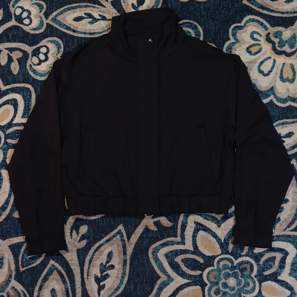 Athleta Black Athletic Workout Jacket Women's Large - Gem